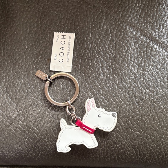 Coach | Accessories | Coach White Scotty Dog Key Fob Chain | Poshmark